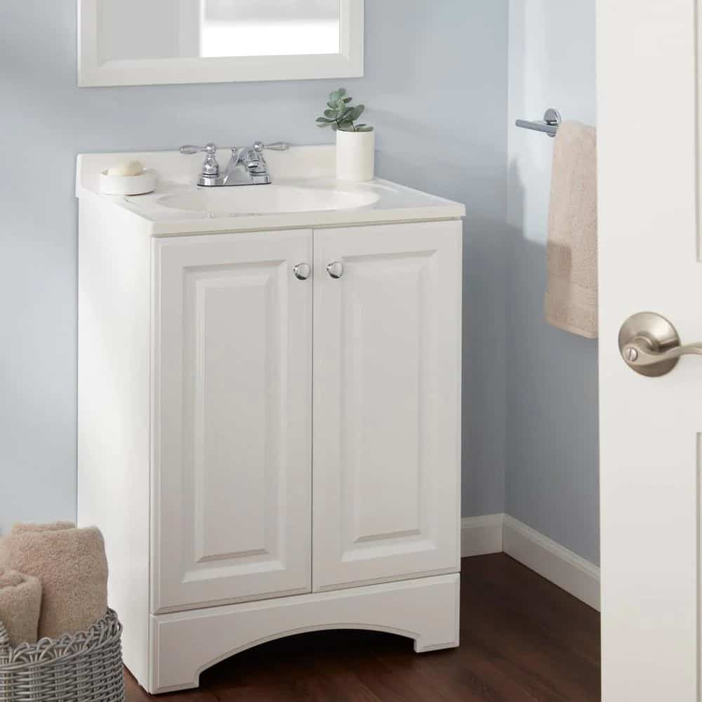 Glacier Bay Mandouri 1003 002 698 4 in. Centerset 2-Handle Low-Arc ...