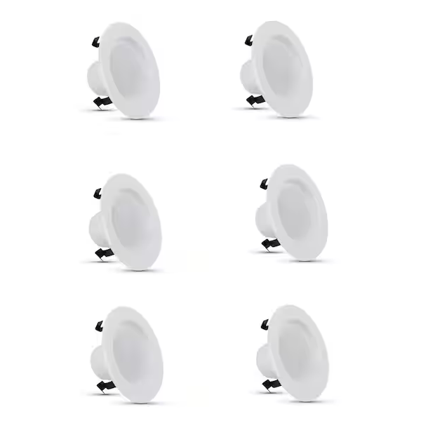 Feit Electric LEDR4/927CA/6 4 in. Integrated LED White Retrofit ...