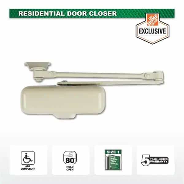Universal Hardware UH4011 Light-Duty Ivory Aluminum Residential Hold ...