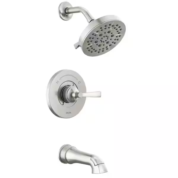 Delta 144822-SS Faryn Single-Handle 5-Spray Tub and Shower Faucet in ...