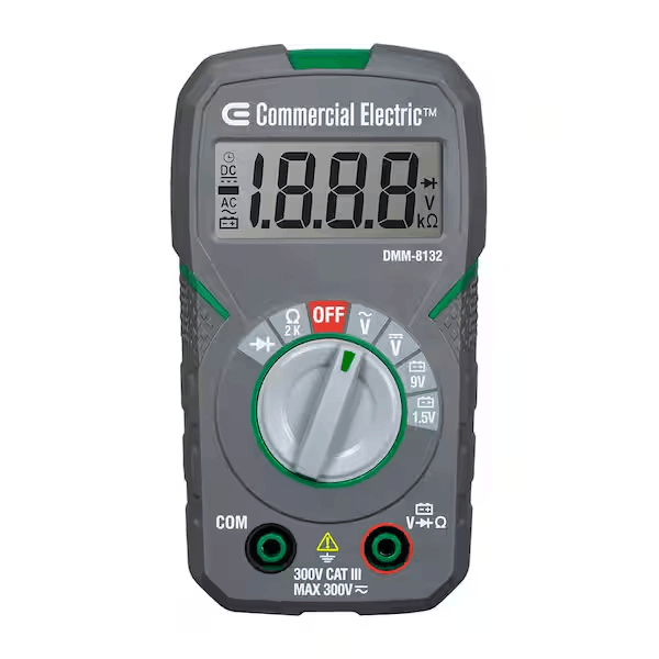 Commercial Electric DMM-8132 Pocket Size True RMS Digital Multi-Meter ...