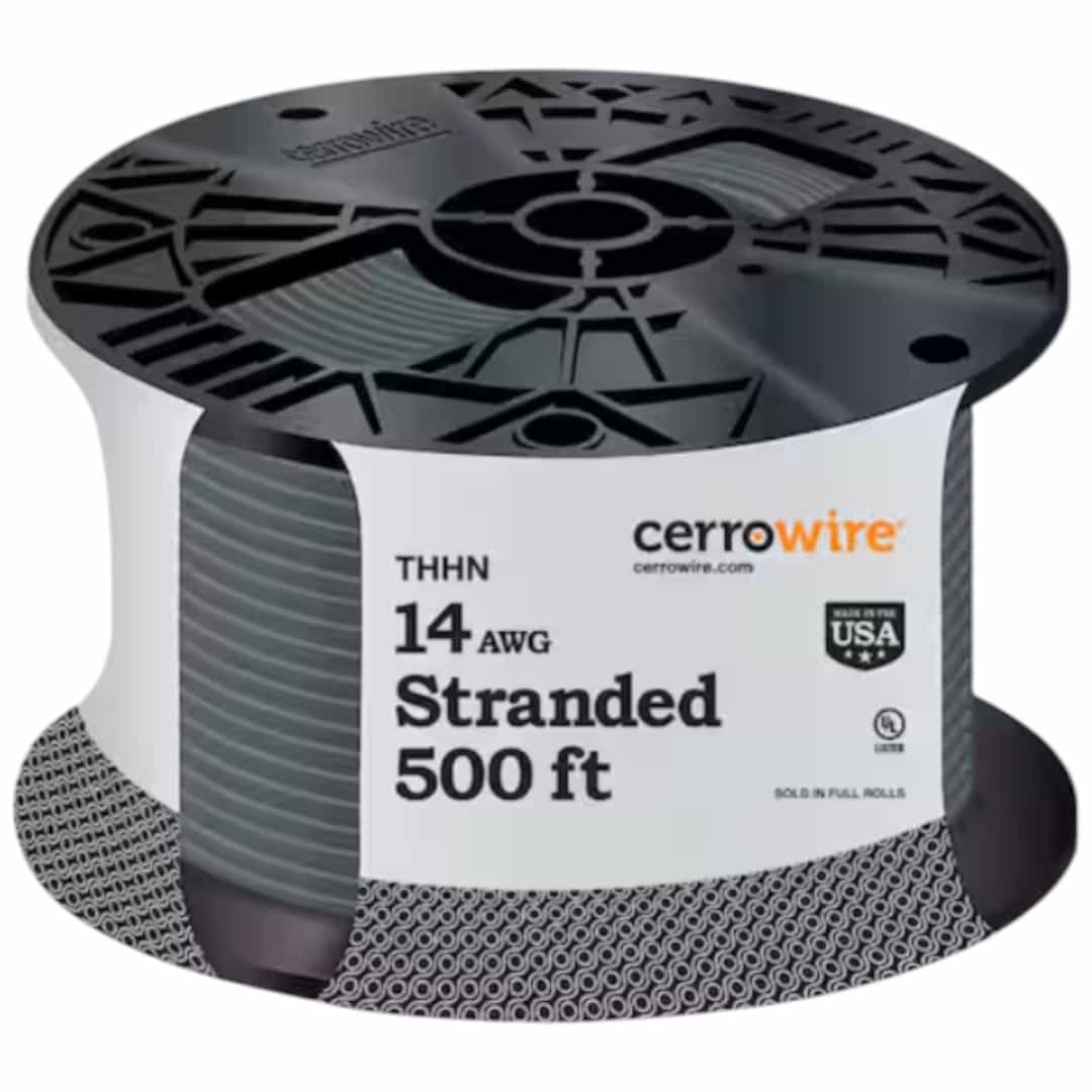 Cerrowire 112-3460J 500 ft. 14 Gauge Gray Stranded Copper THHN Wire ...