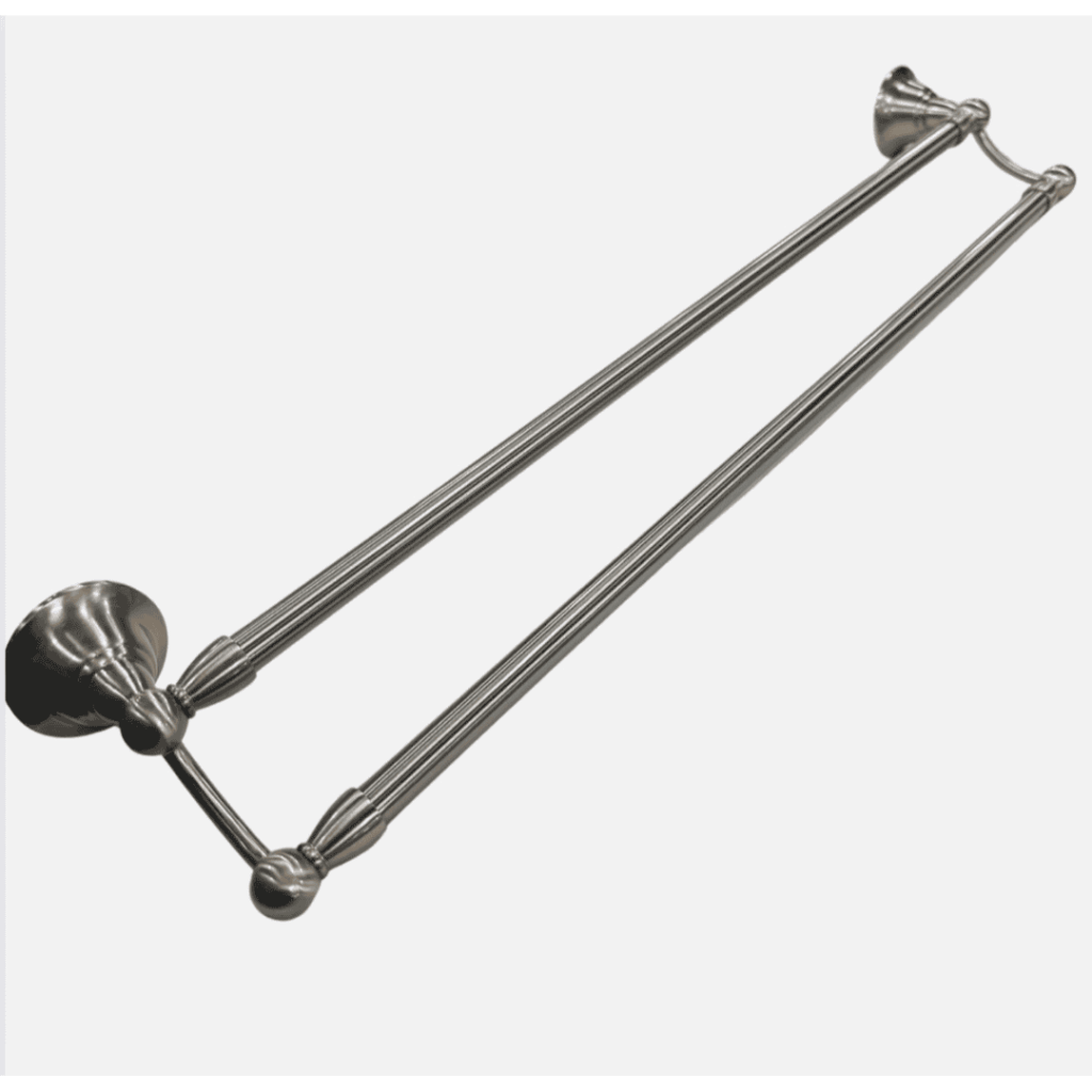 DN6822BN 24 in. Double Towel Bar in Brushed Nickel - CrateDrops